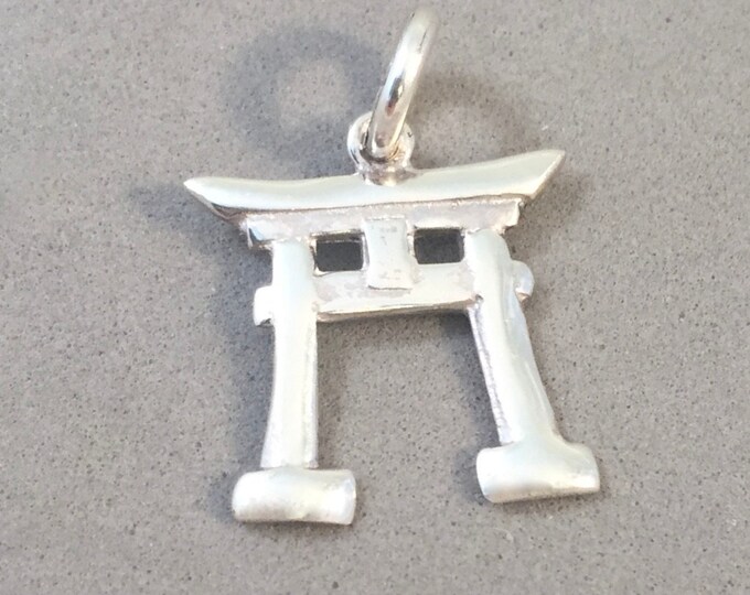 TORII GATE .925 Sterling Silver Charm Pendant Kyoto Fushimi Inari Asian ...