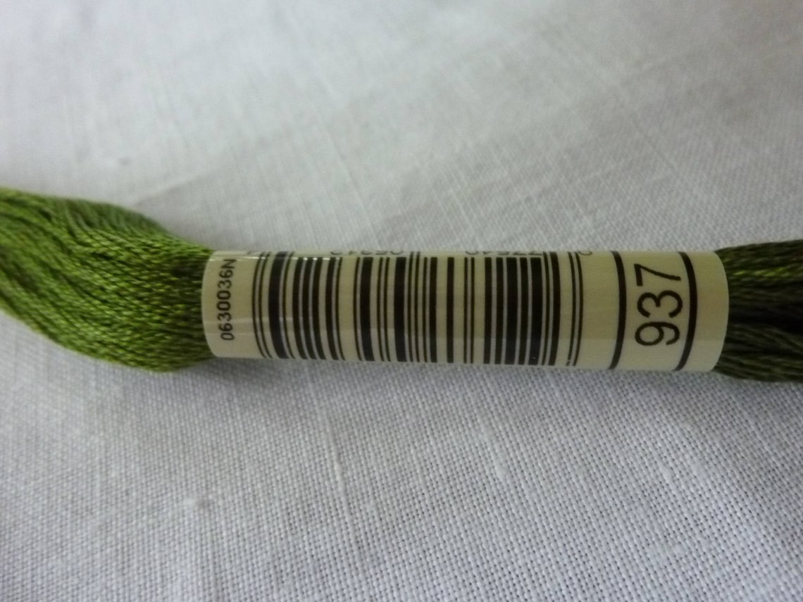 DMC stranded 937 color embroidery thread | Etsy