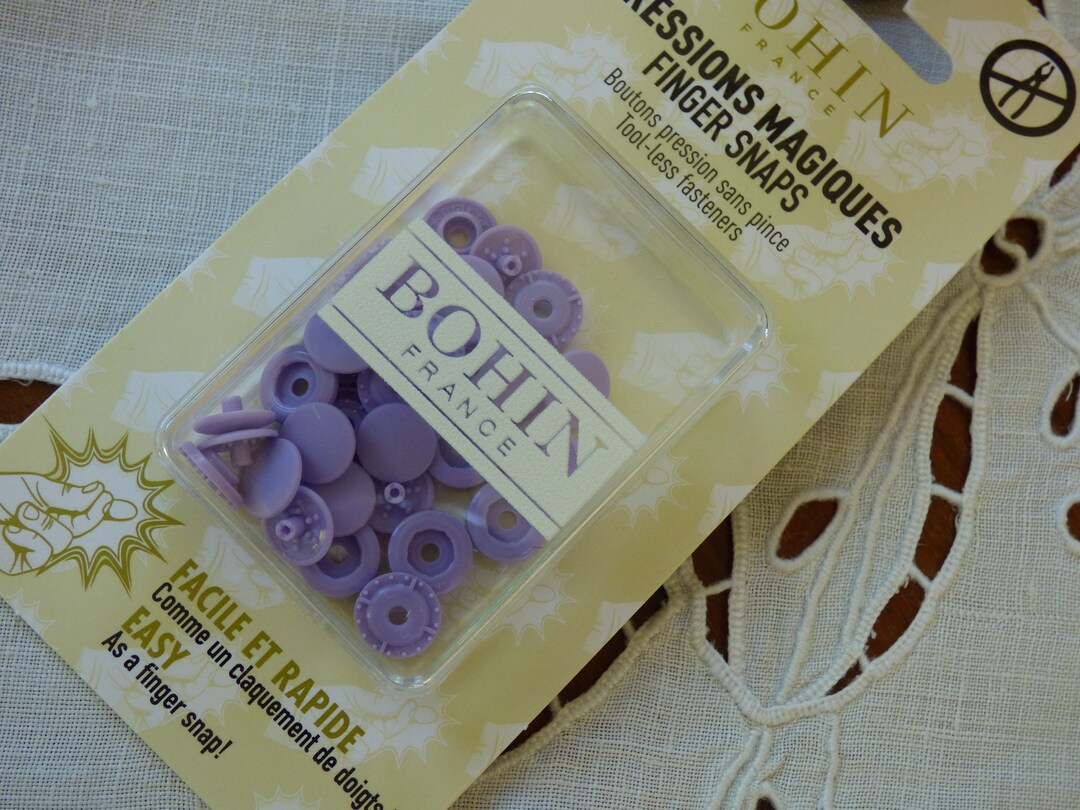 Bohin Snap Magic 9mm Collar Purple - Etsy