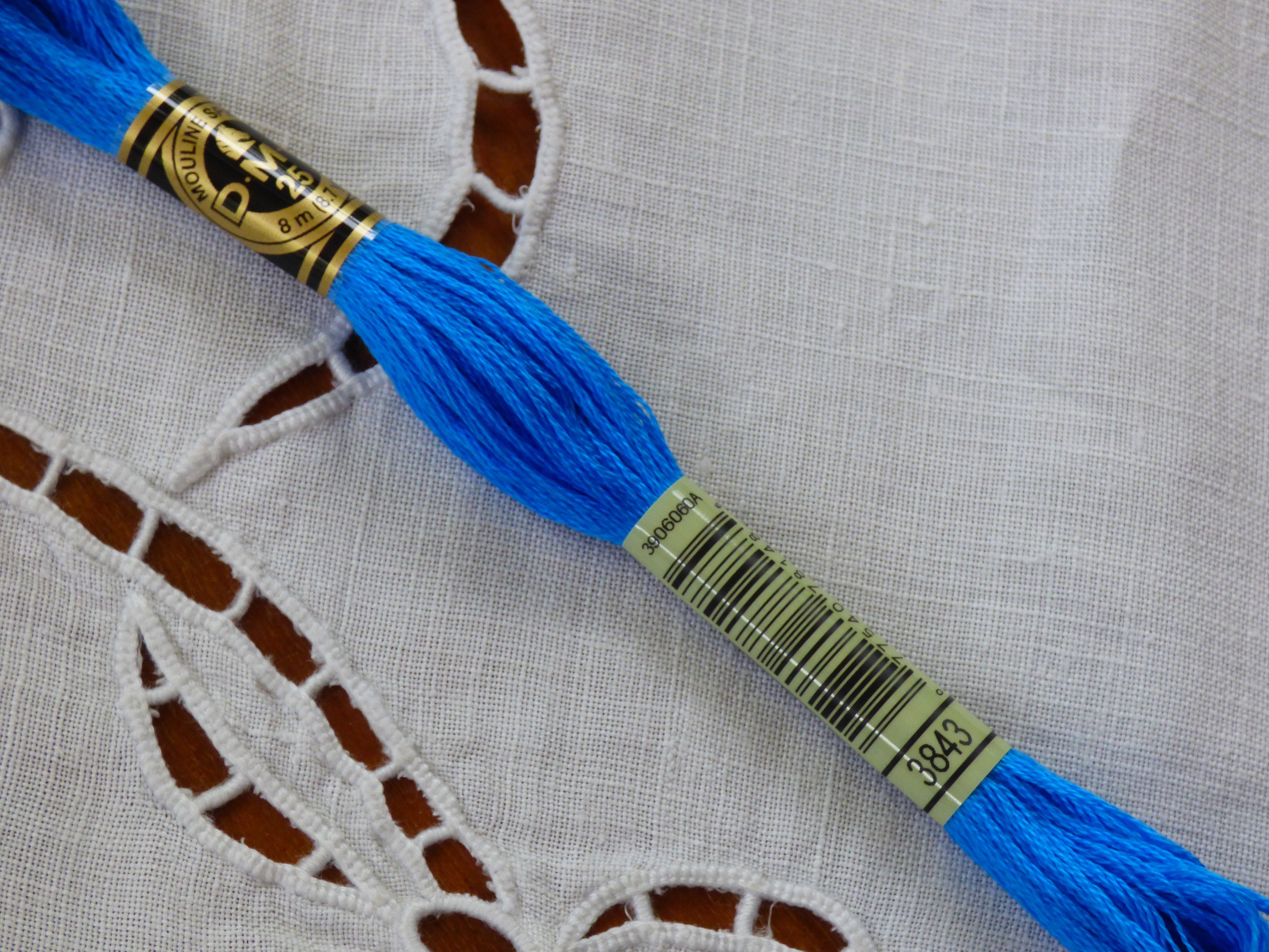 DMC embroidery thread colored 3843 | Etsy