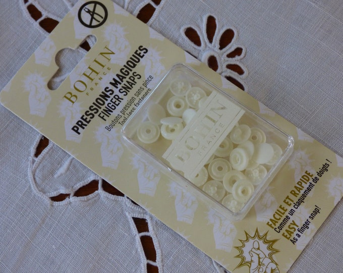 Bohin Snap Magic 9mm White Collar - Etsy