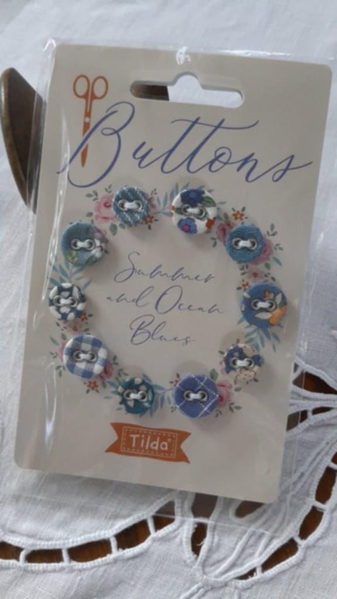 Tilda Button Pouch "buttons Summer and Ocean Blues" - Etsy