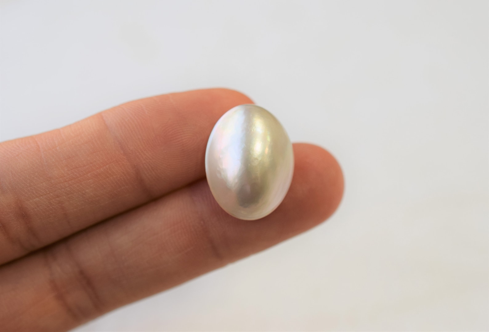 Oval Shape White Loose Mabe Pearl DIY - Etsy