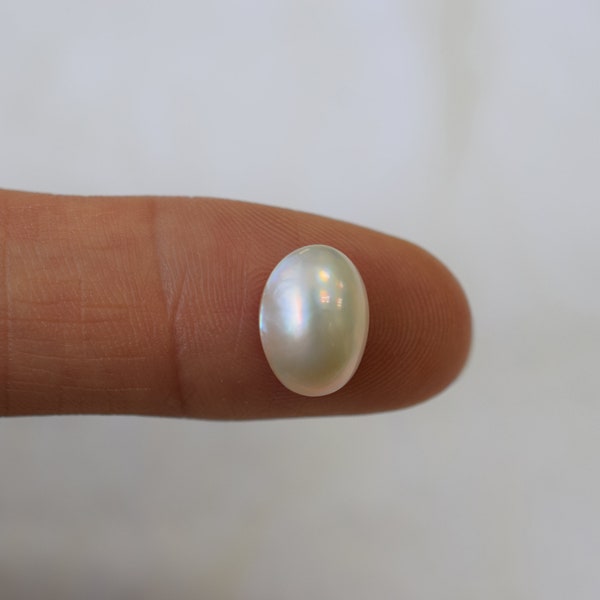 Oval Pearl Necklace - Etsy