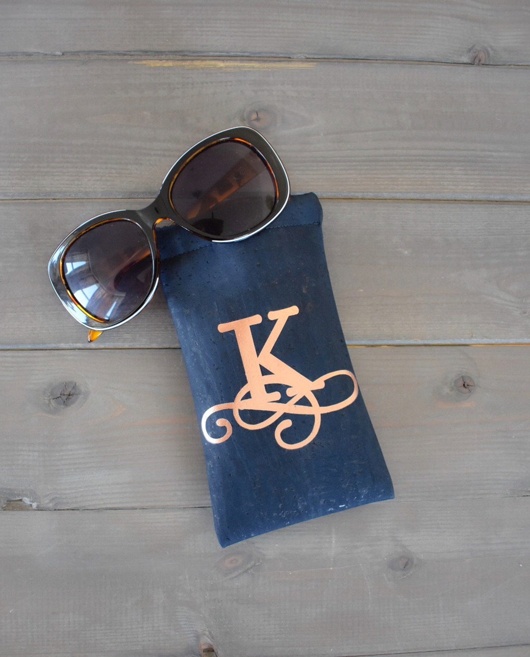 Personalised Eye Glass Case, Custom Name Sunglasses Case, Vegan Natural ...