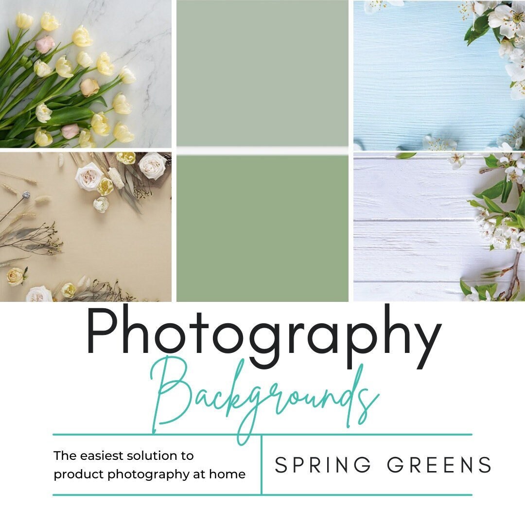 A1 Photography Backgrounds 3 in a Pack Spring Design Greens - Etsy