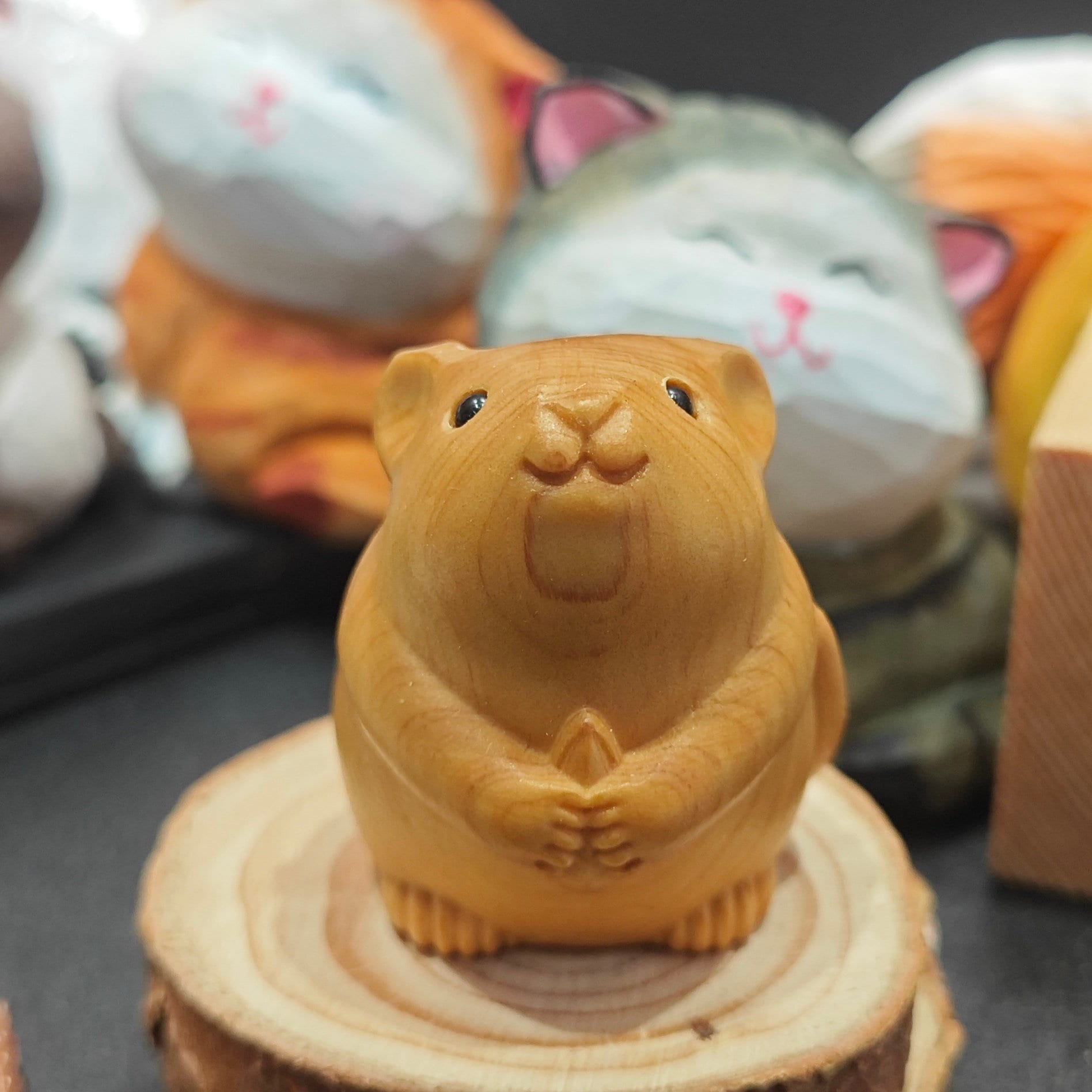 Wooden Mouse Ornament,mouse Wood Carving,wooden Mouse Sculpture,home ...