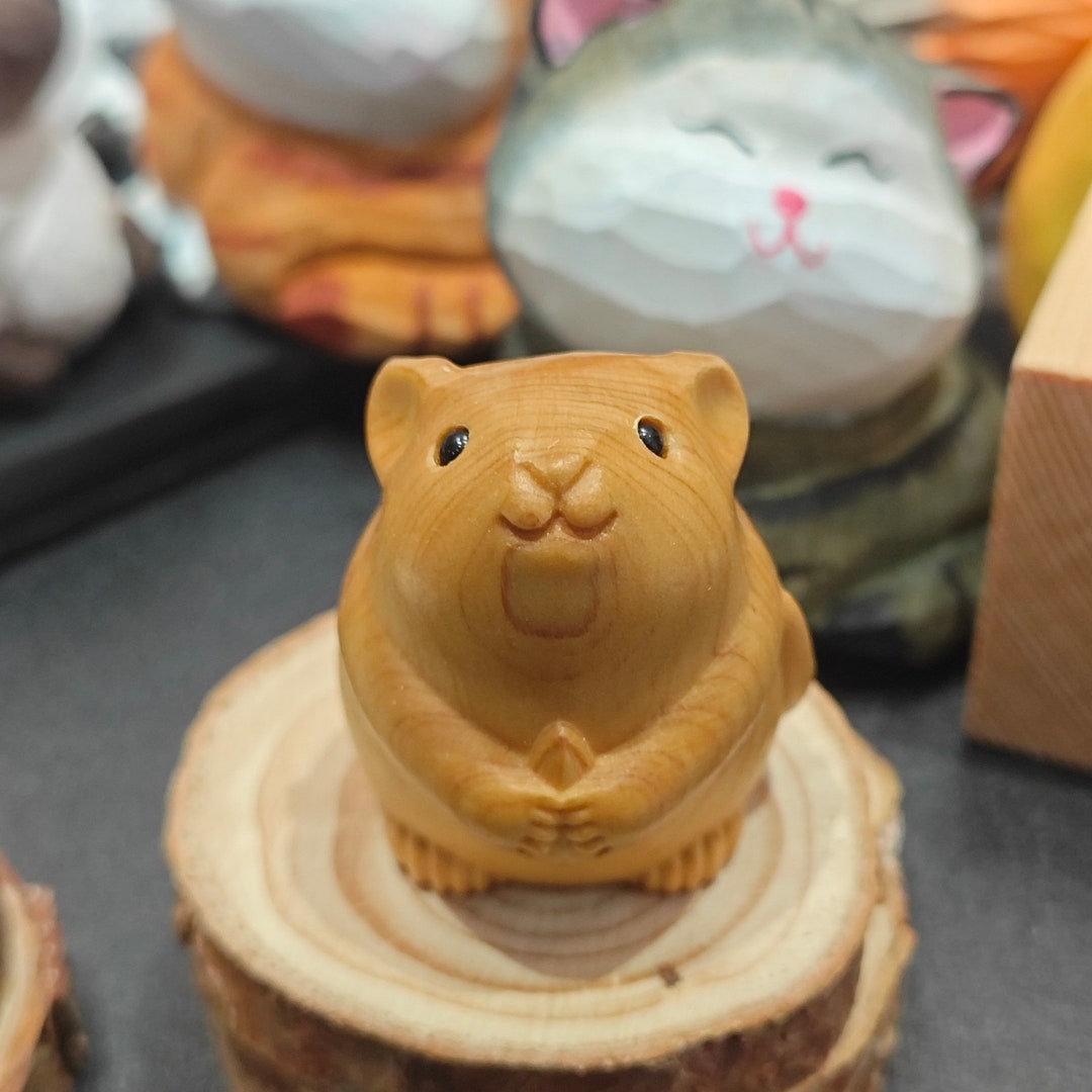 Wooden Mouse Ornament,mouse Wood Carving,wooden Mouse Sculpture,home ...