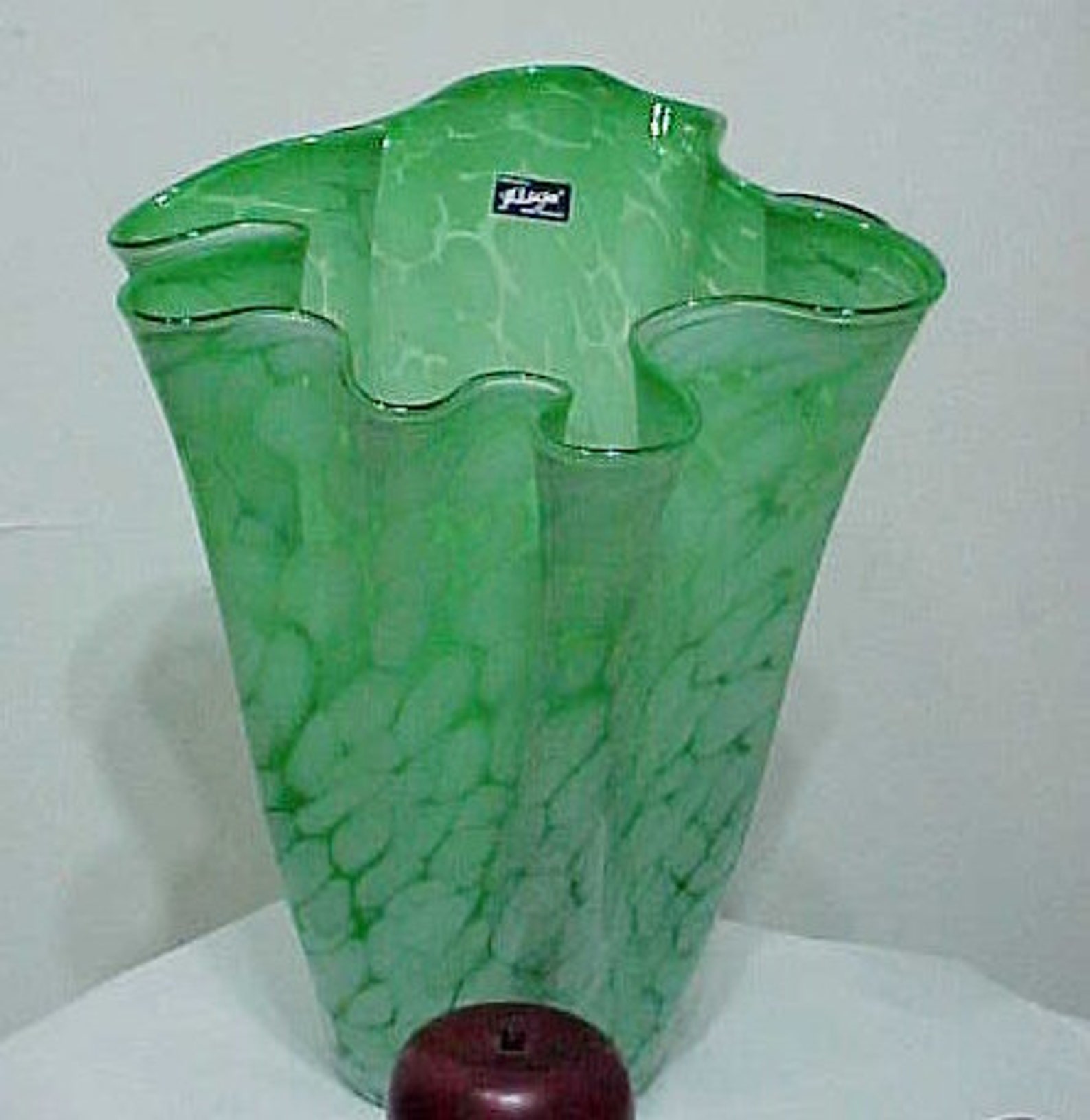 Vintage Art Glass Vase Alicja Poland Art Glass Handblown Etsy