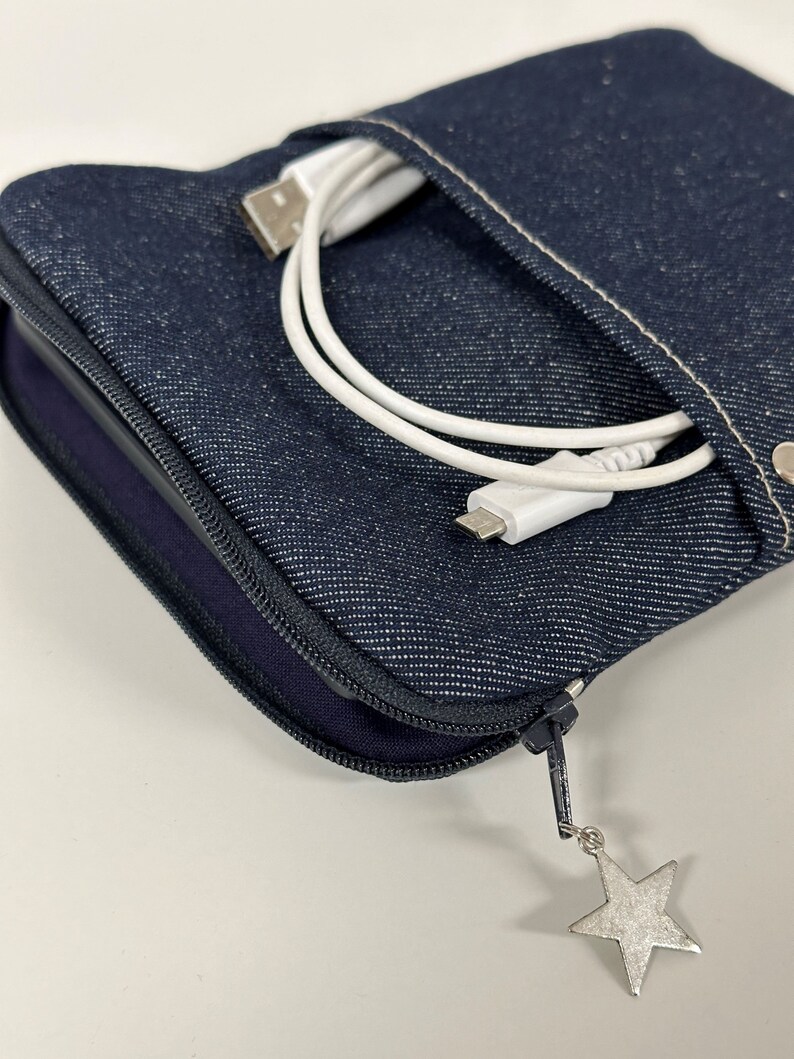 Kobo Pouch in Raw Denim / Kindle Case 6 to 10 Inches / Zipped Denim ...