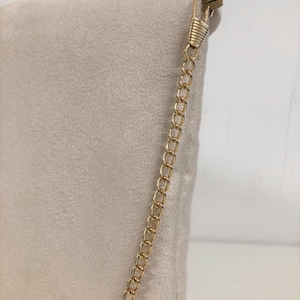 Ecru Wedding Clutch Bag in Suedette and Gold Linen / Customizable Ivory ...