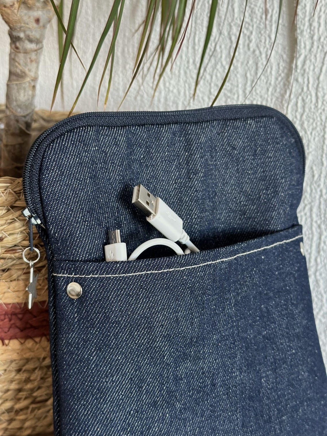 Kobo Pouch in Raw Denim / Kindle Case 6 to 10 Inches / Zipped Denim ...