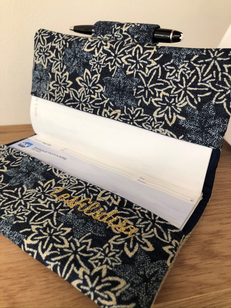 Checkbook and Pen Holder Linen and Traditional Japanese - Etsy