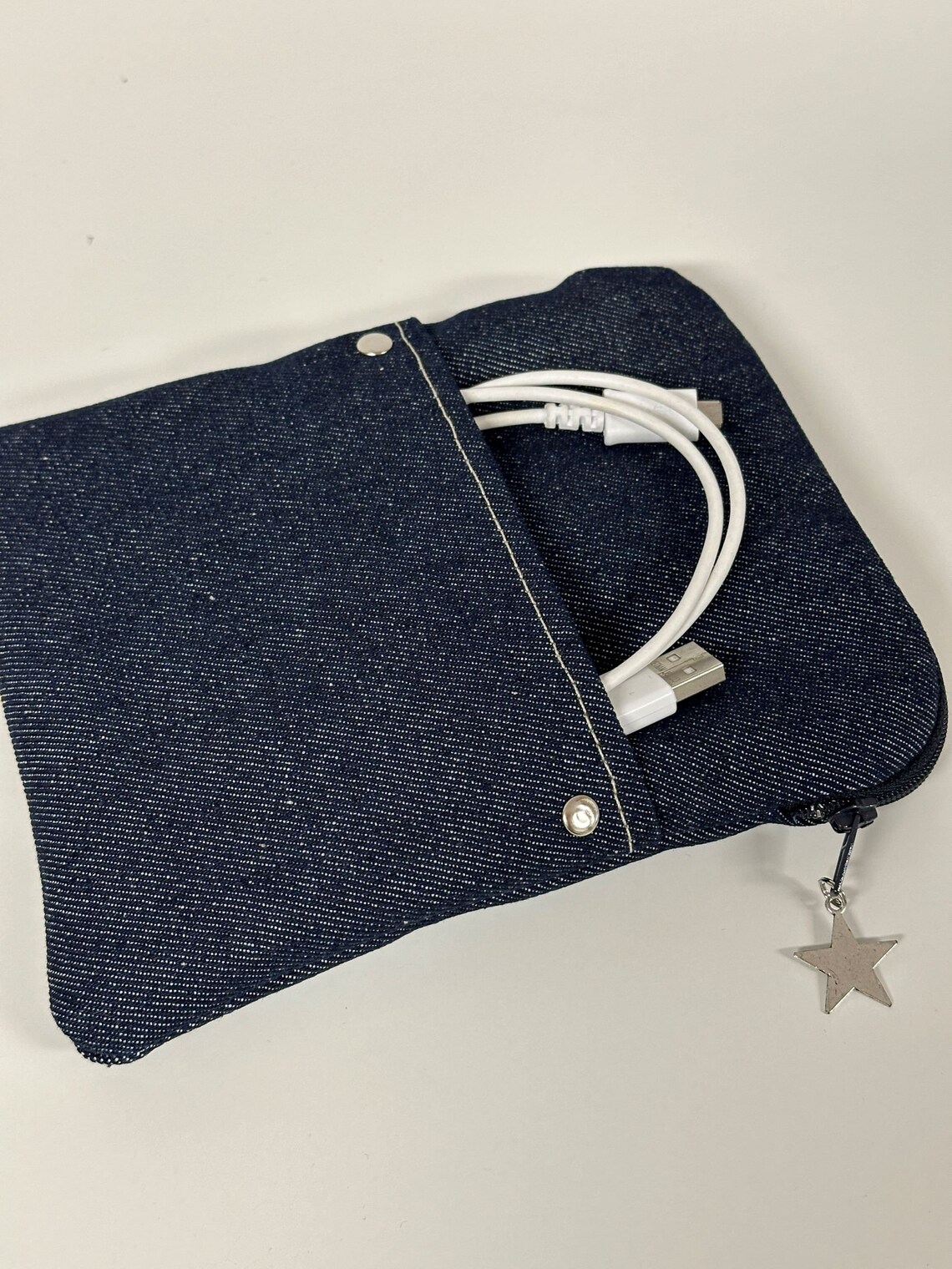 Kobo Pouch in Raw Denim / Kindle Case 6 to 10 Inches / Zipped Denim ...