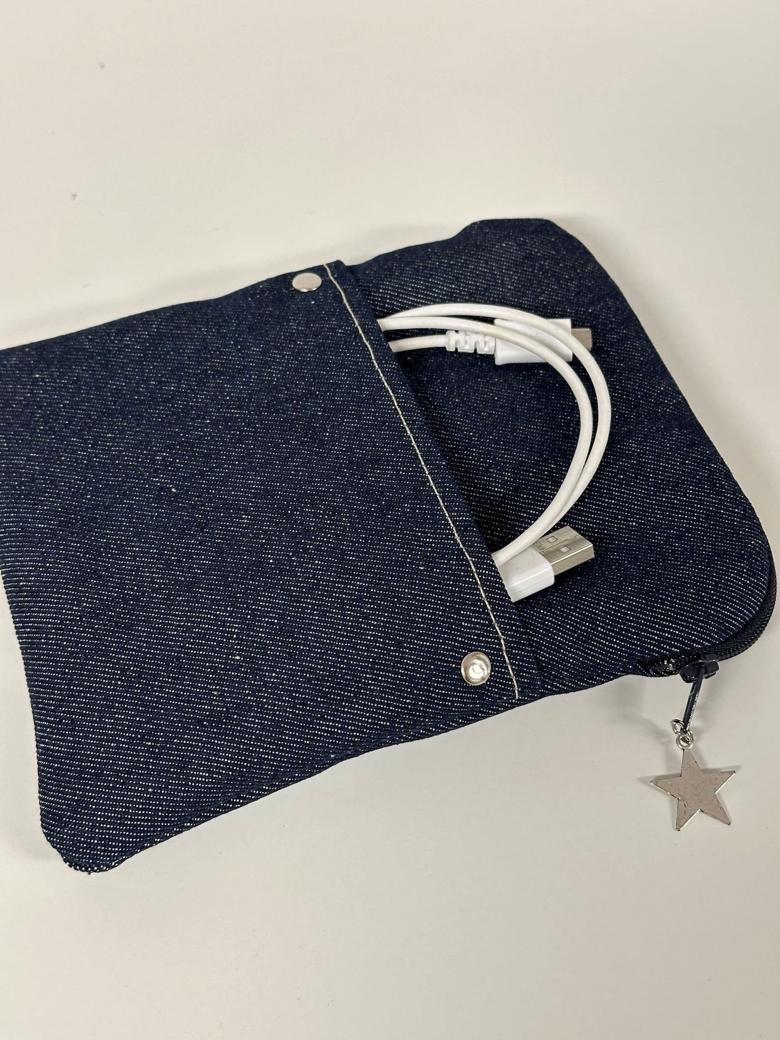 Kobo Pouch in Raw Denim / Kindle Case 6 to 10 Inches / Zipped Denim ...