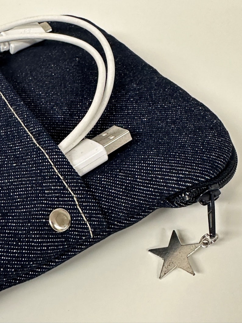 Kobo Pouch in Raw Denim / Kindle Case 6 to 10 Inches / Zipped Denim ...