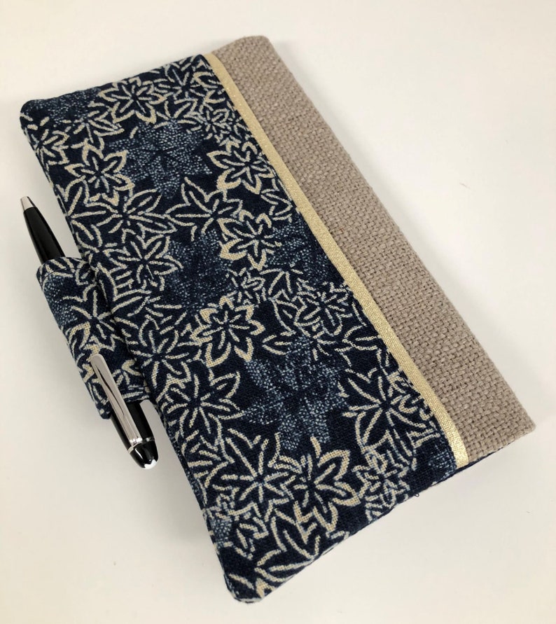 Checkbook and Pen Holder Linen and Traditional Japanese - Etsy