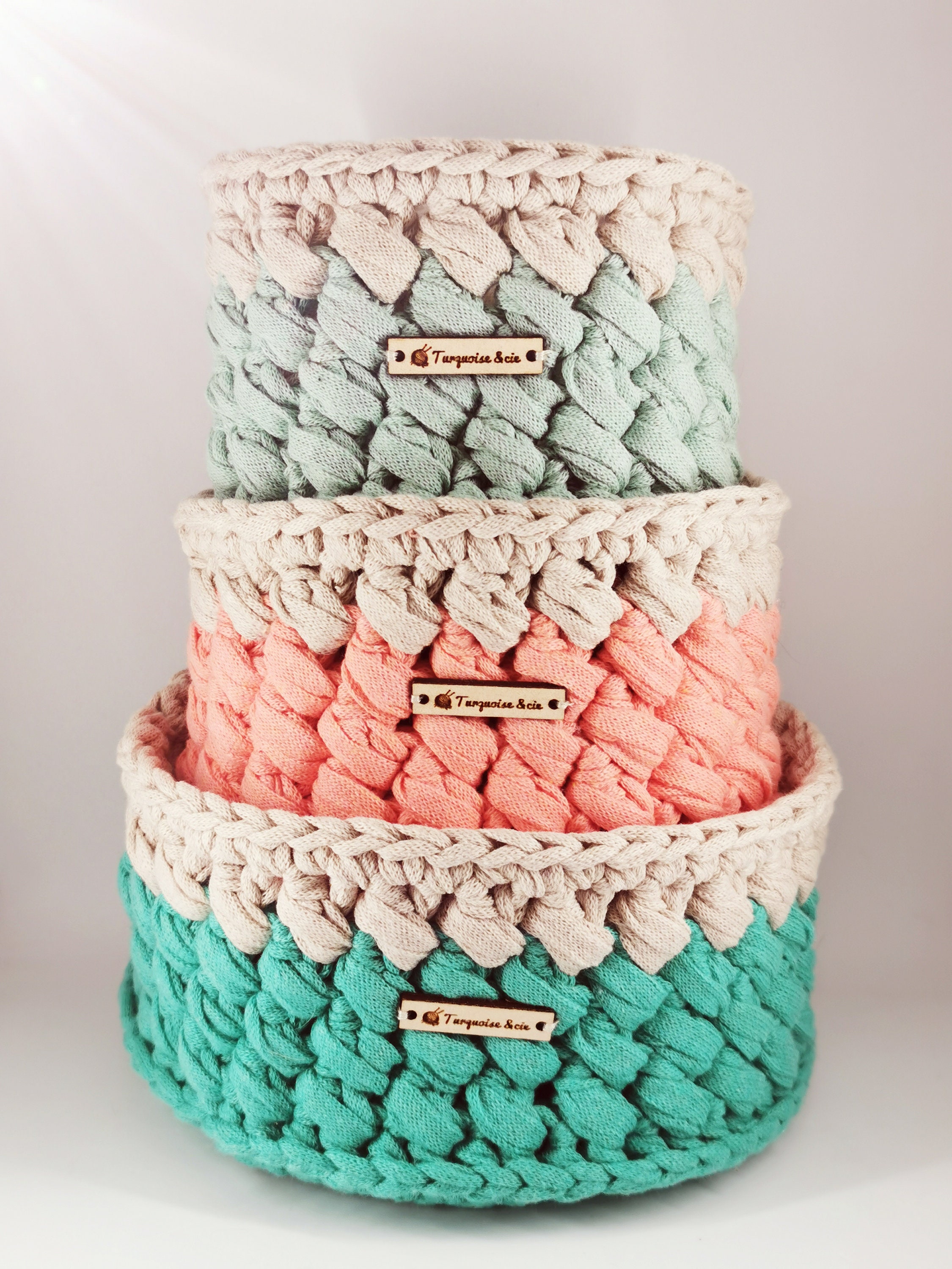 Modern Summer Wave Storage Basket / Modern Storage Basketball | Etsy