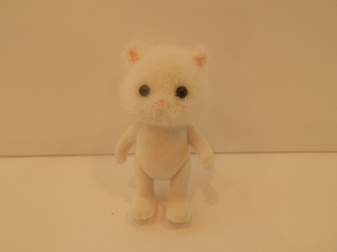 Vintage Calico Critters White Persian Cat Child No Clothing - Etsy
