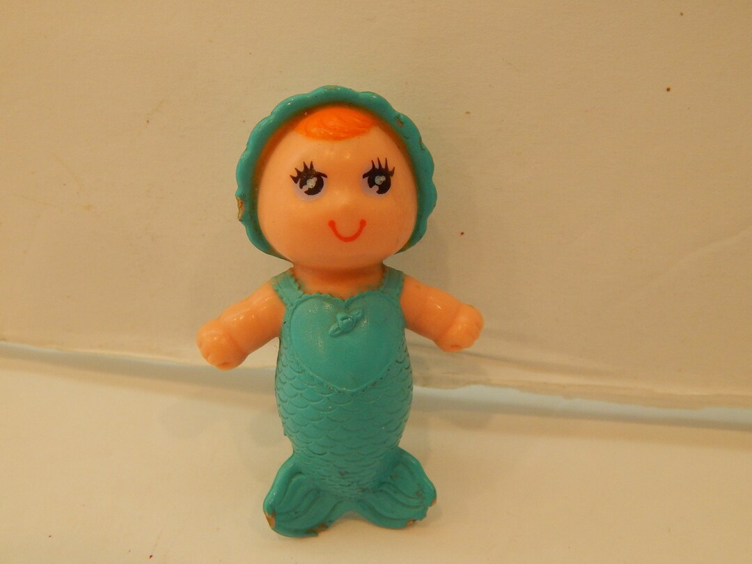 Vintage 1979 Kenner Sea Wees Coral Baby Corkie Mermaid Blue Red Hair ...