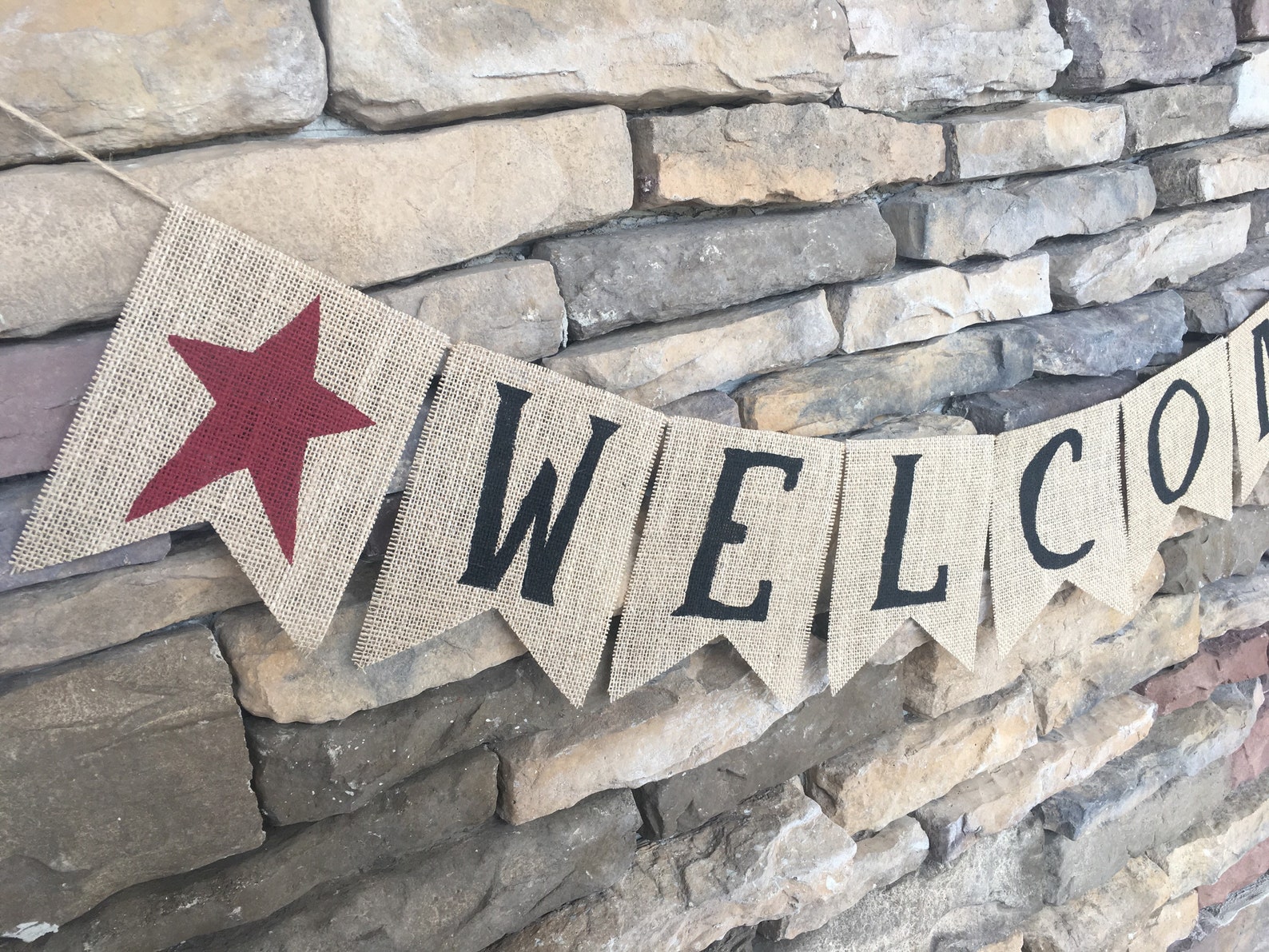 Welcome Banner Welcome Burlap Banner Welcome Burlap Garland - Etsy