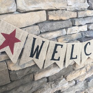 Welcome Banner, Welcome Burlap Banner, Welcome Burlap Garland ...