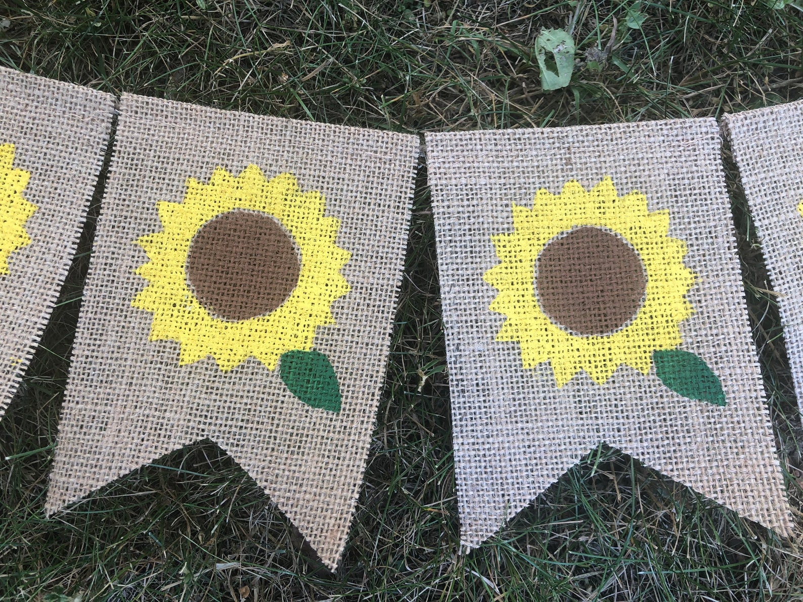 Sunflower Banner, Sunflower Burlap Banner, Fall Banner - Etsy