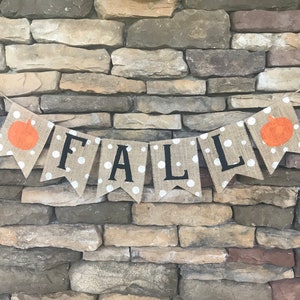 Fall Burlap Banner, Fall Banner, Fall Garland, Fall Decor, Fall Burlap ...