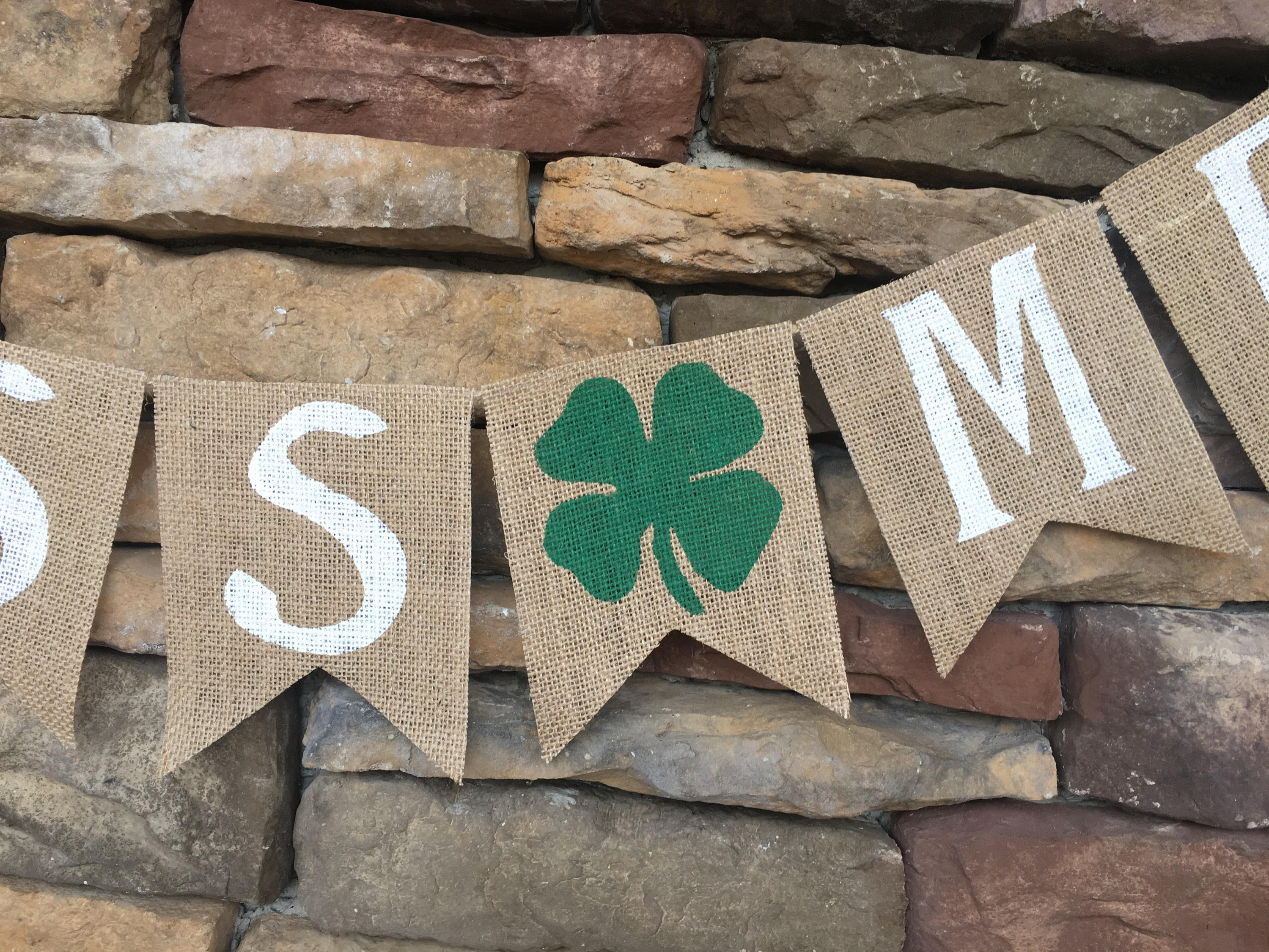 St Patricks Day Banner, St Patricks Day Decor, Shamrock Banner ...