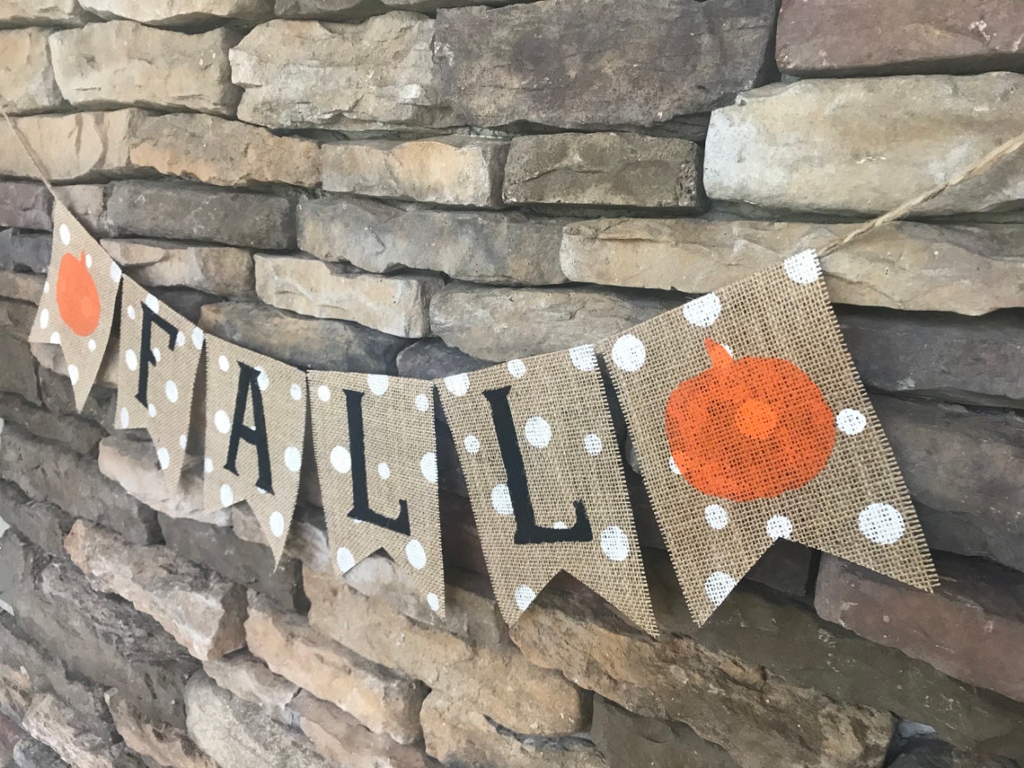 Fall Burlap Banner Fall Banner Fall Garland Fall Decor - Etsy