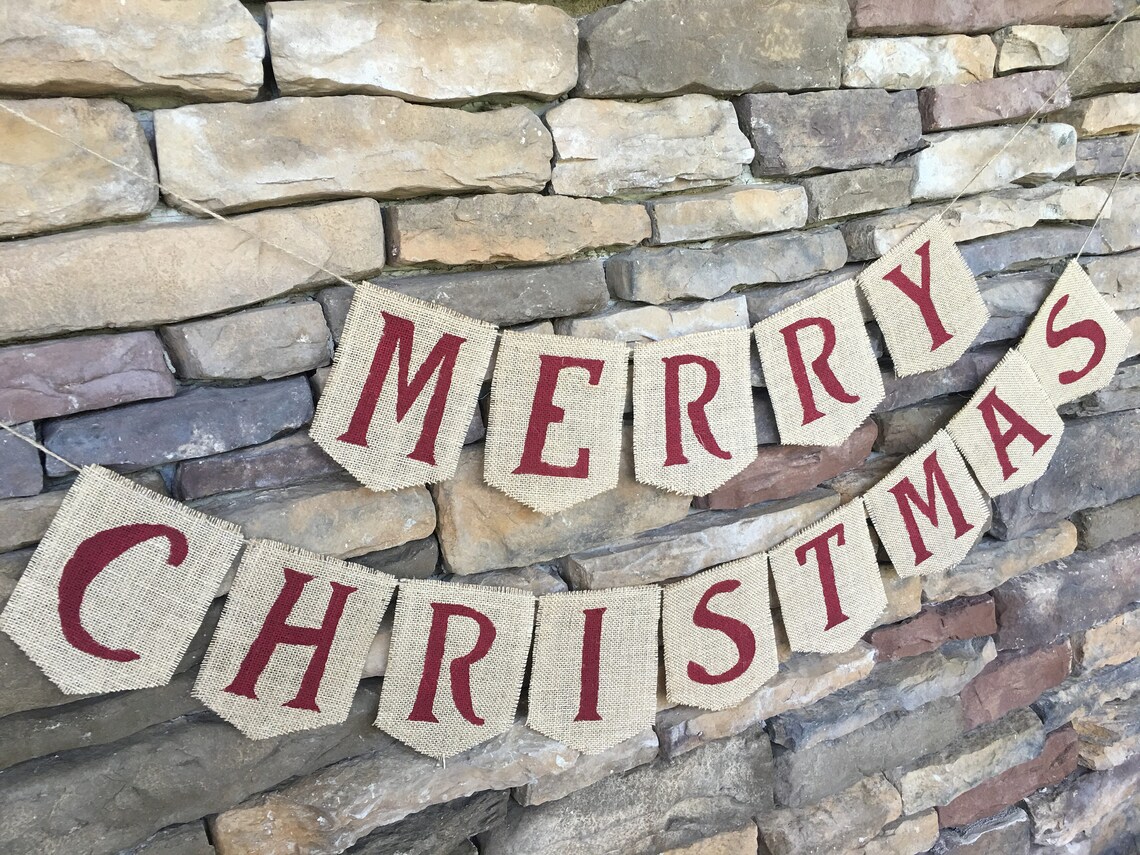 Christmas Banner Christmas Garland Christmas Decor - Etsy