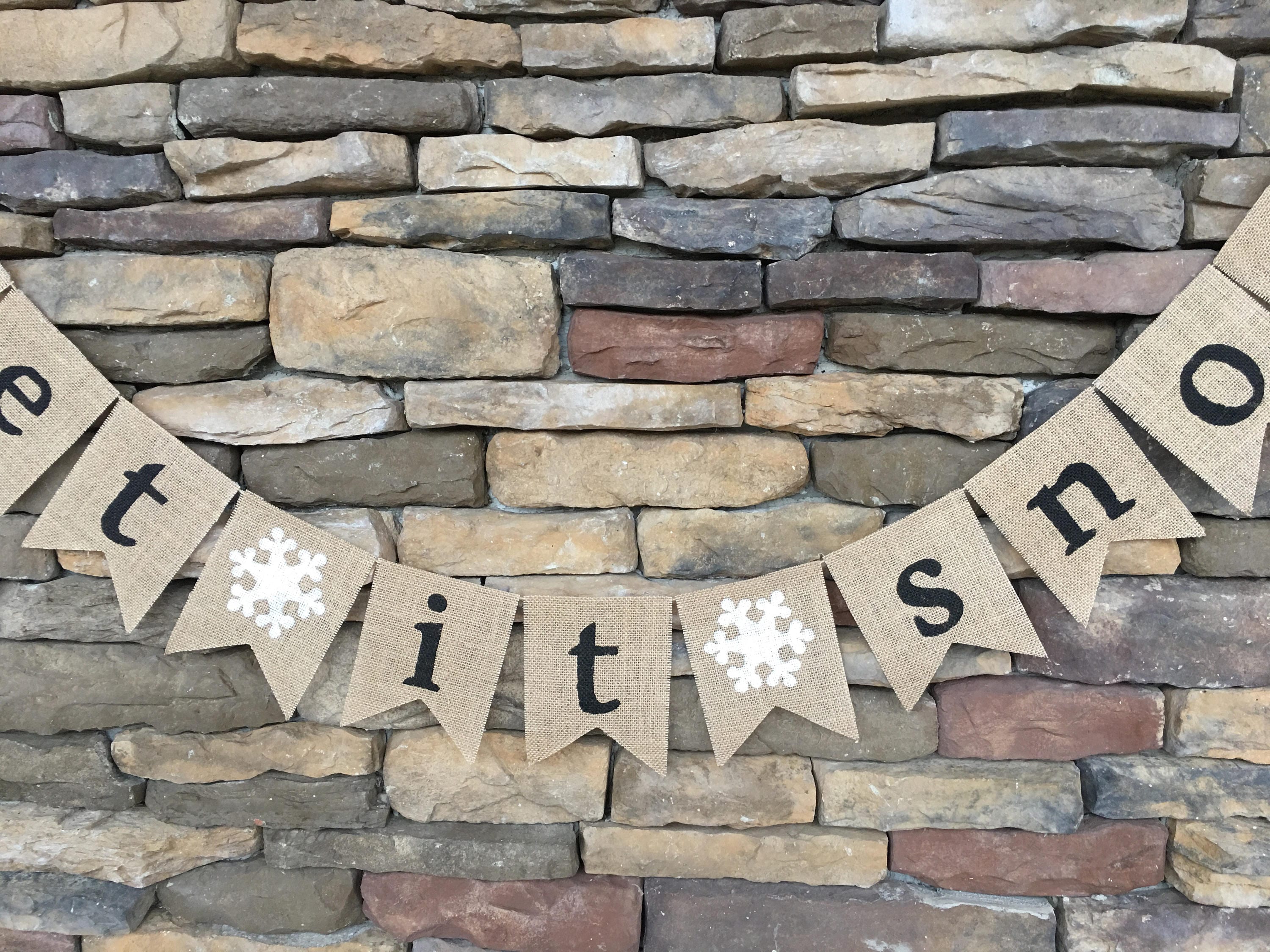 Let It Snow banner Winter banner Christmas banner Winter | Etsy