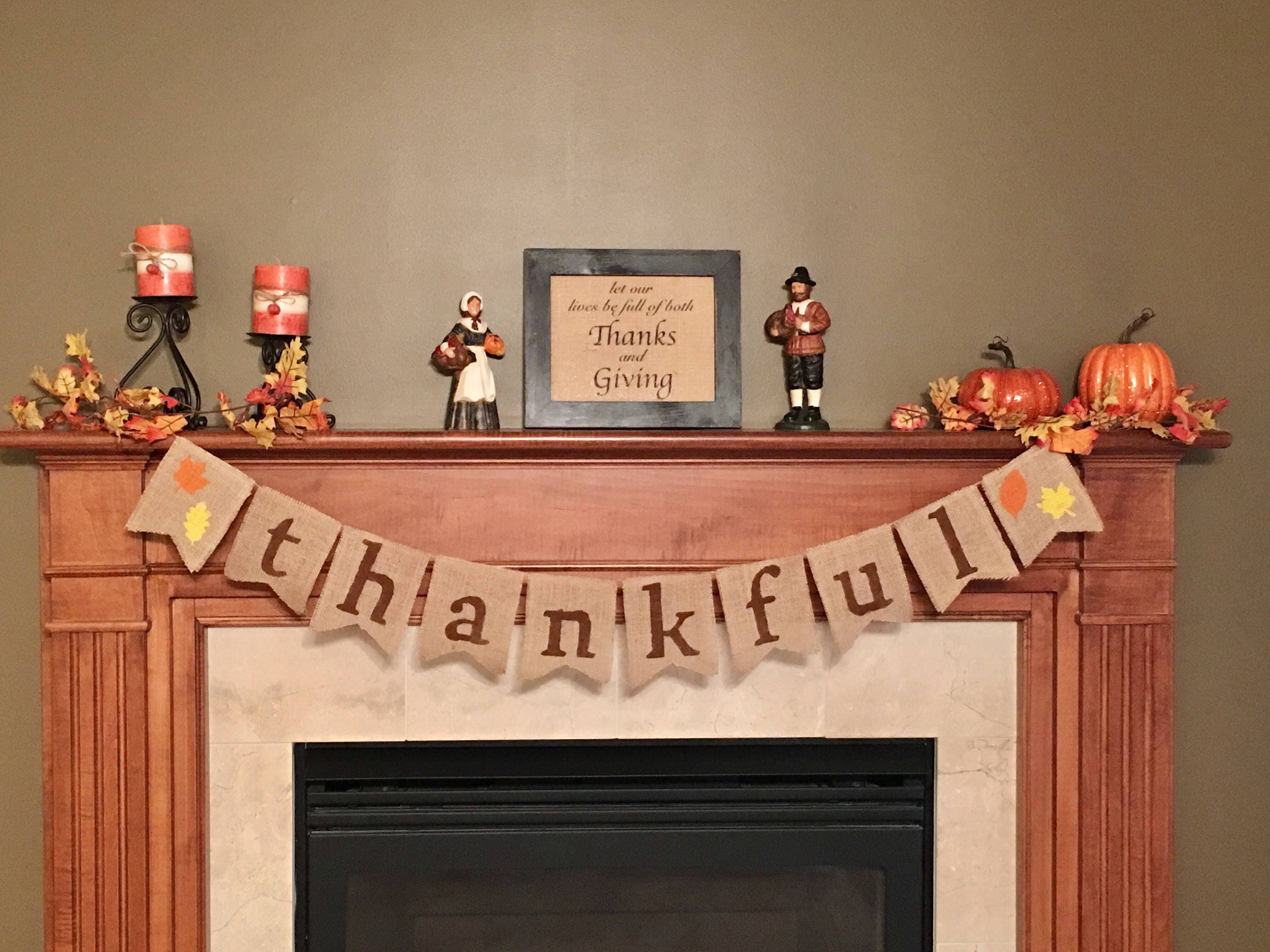 Thankful Banner Thankful Burlap Banner Thanksgiving Banner | Etsy