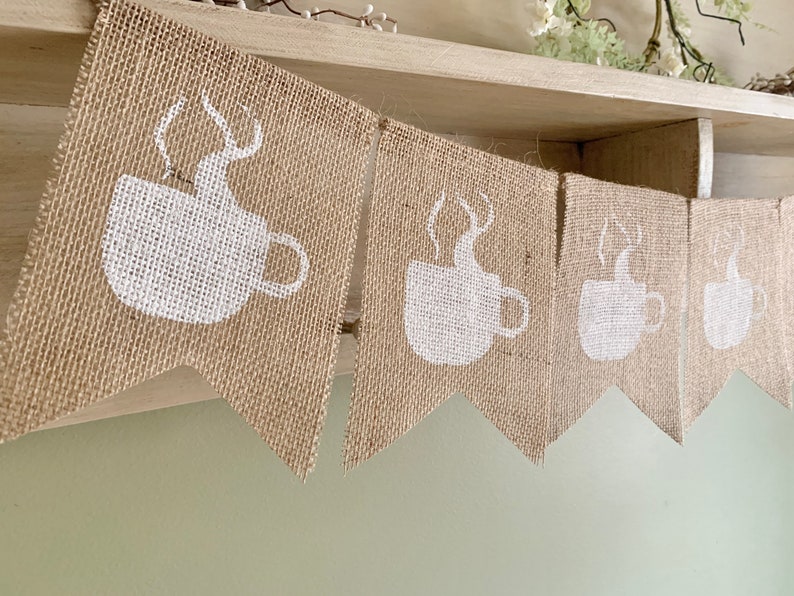 Coffee Cup Banner Coffee Bar Banner - Etsy