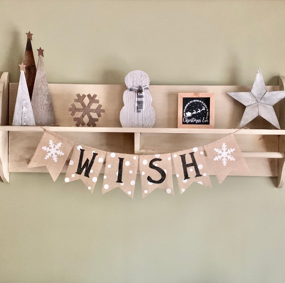 Snowflake Banner, Christmas Banner, Wish Banner, Christmas Wish Banner ...