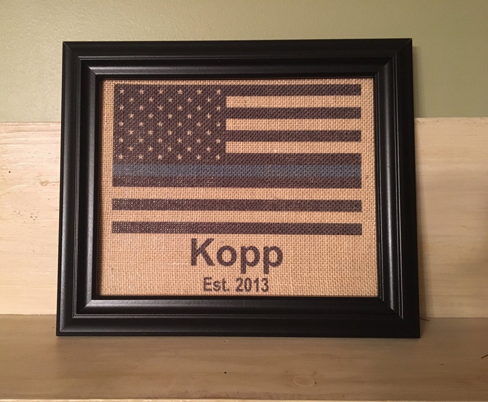 Thin Blue Line Print Personalized Police Officer Gift - Etsy