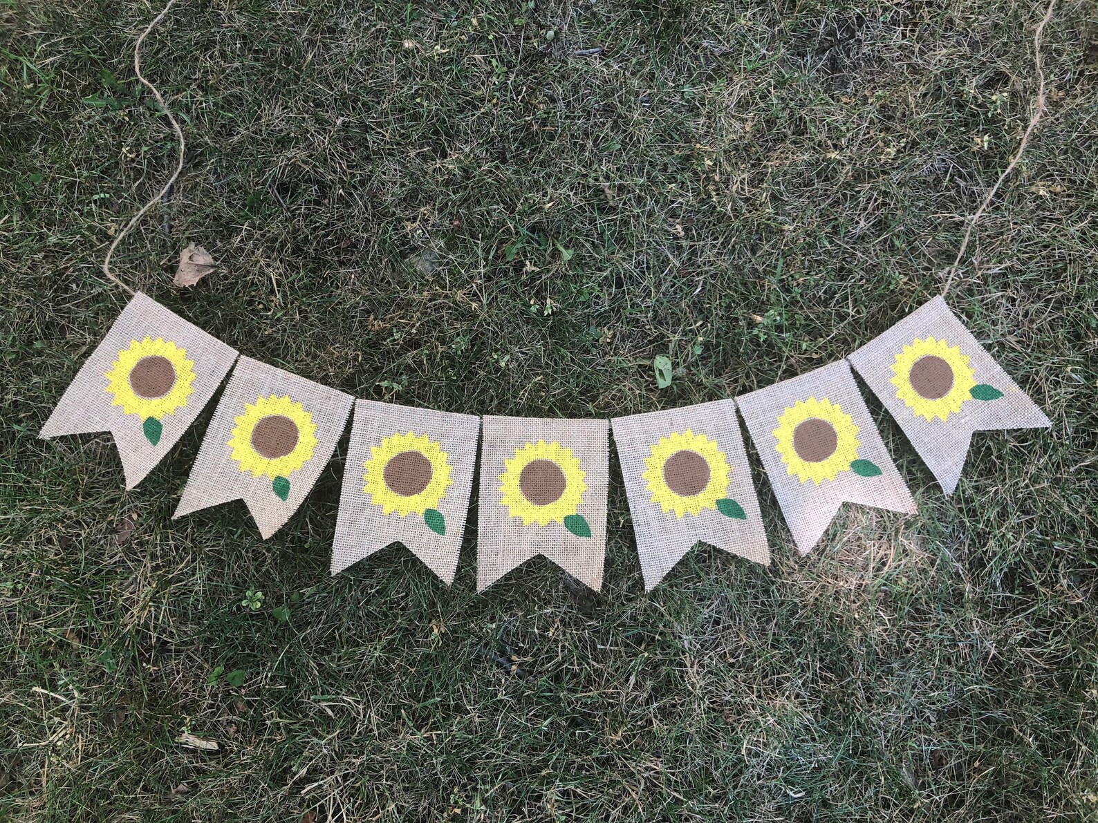 Sunflower banner sunflower burlap banner fall banner | Etsy