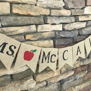 Custom Teacher Name Banner, Teacher Appreciation Gift, Teacher ...