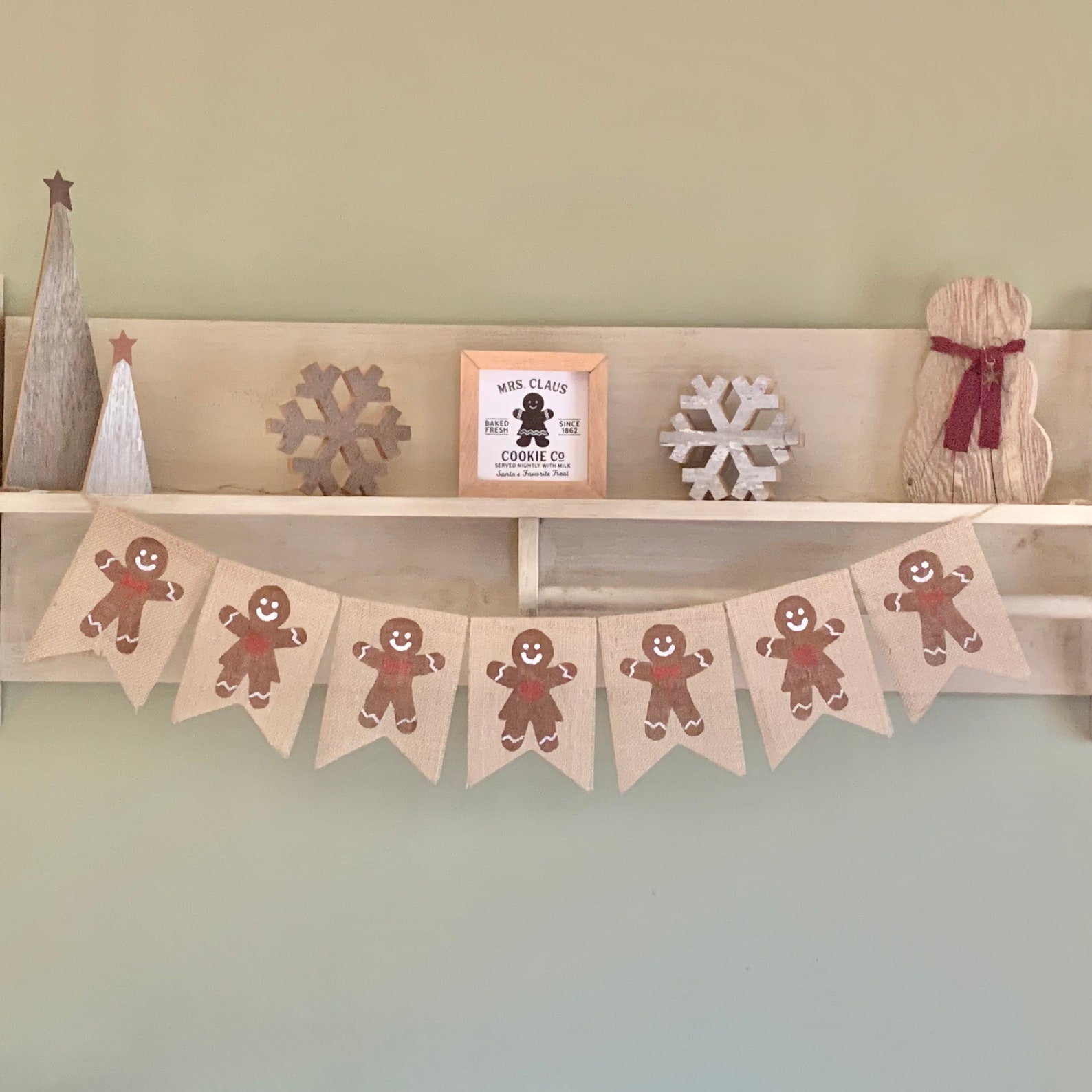 Gingerbread Banner Gingerbread Christmas Banner Gingerbread - Etsy