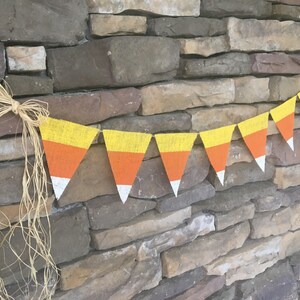 Candy Corn Burlap Banner, Candy Corn Banner, Candy Corn Decor ...