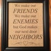 Neighbor Burlap Print Burlap Neighbor Print Neighbor Gift - Etsy
