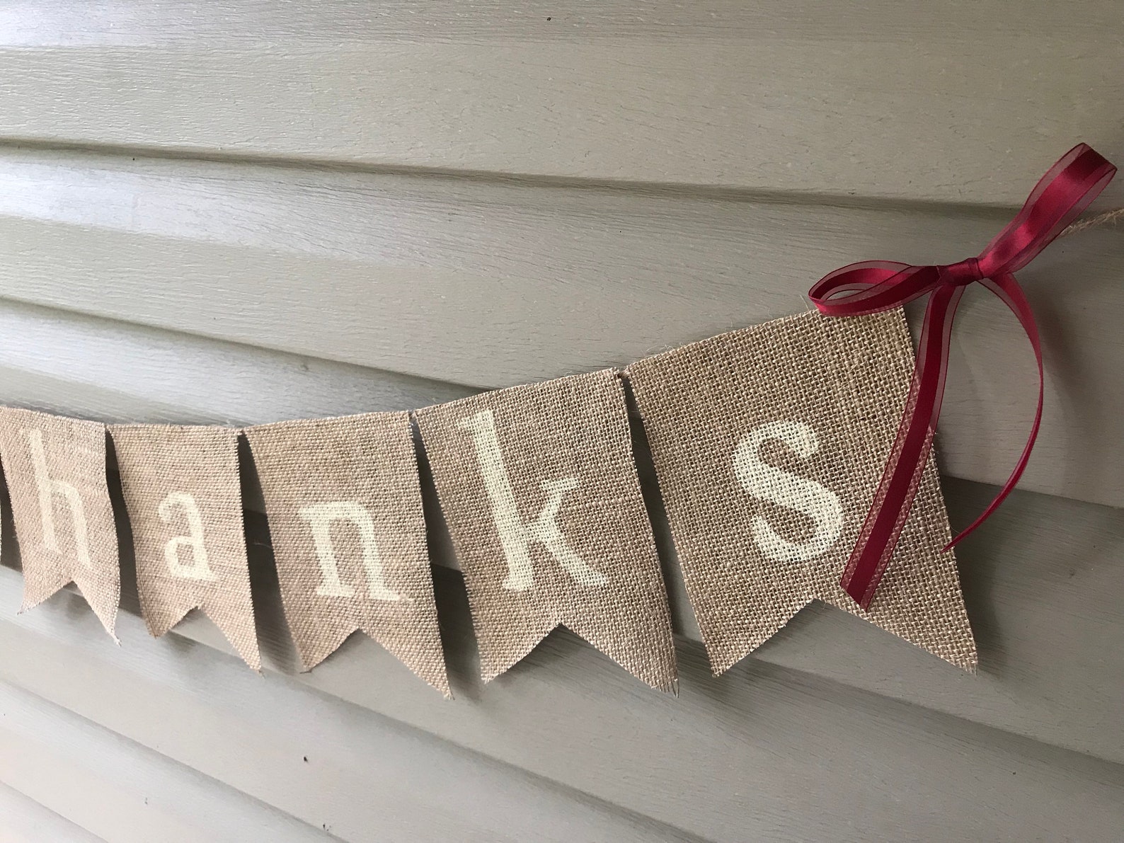 Give Thanks Banner Thanksgiving Banner Burlap Banner | Etsy