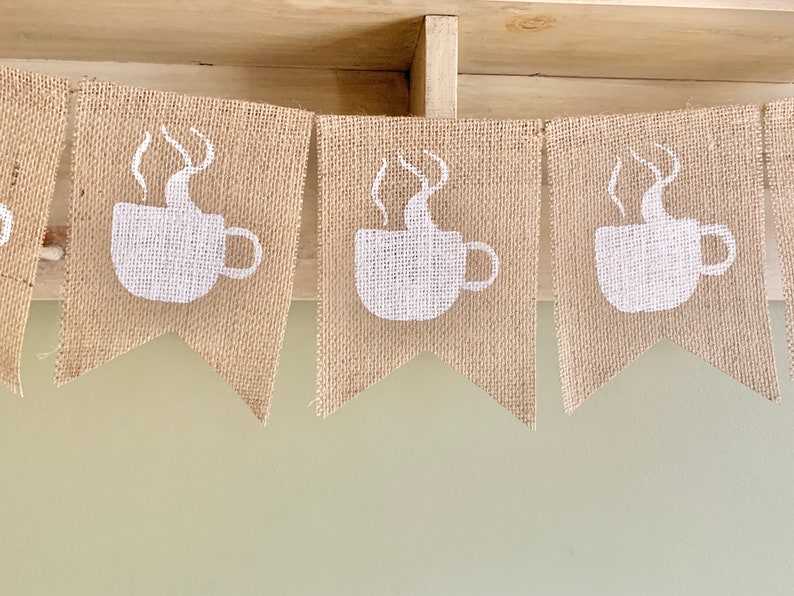 Coffee Cup Banner Coffee Bar Banner - Etsy