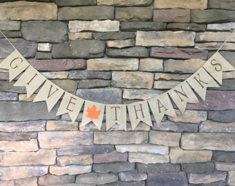 Thanks Burlap Banner - Etsy