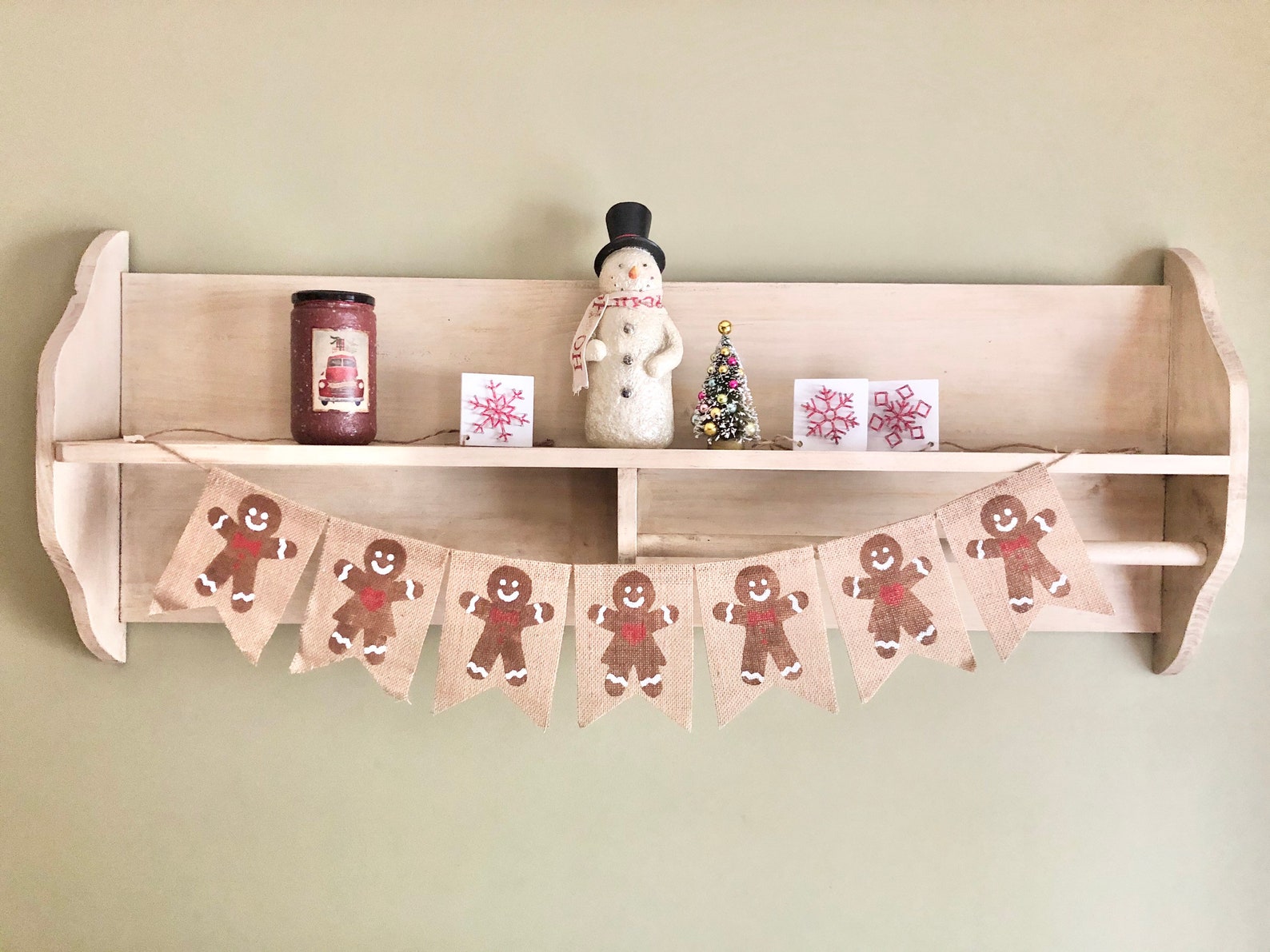 Gingerbread banner gingerbread Christmas banner gingerbread | Etsy