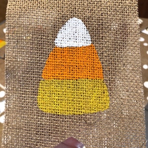 Candy Corn Burlap Bunting, Candy Corn Bunting, Candy Corn Decor, Fall ...