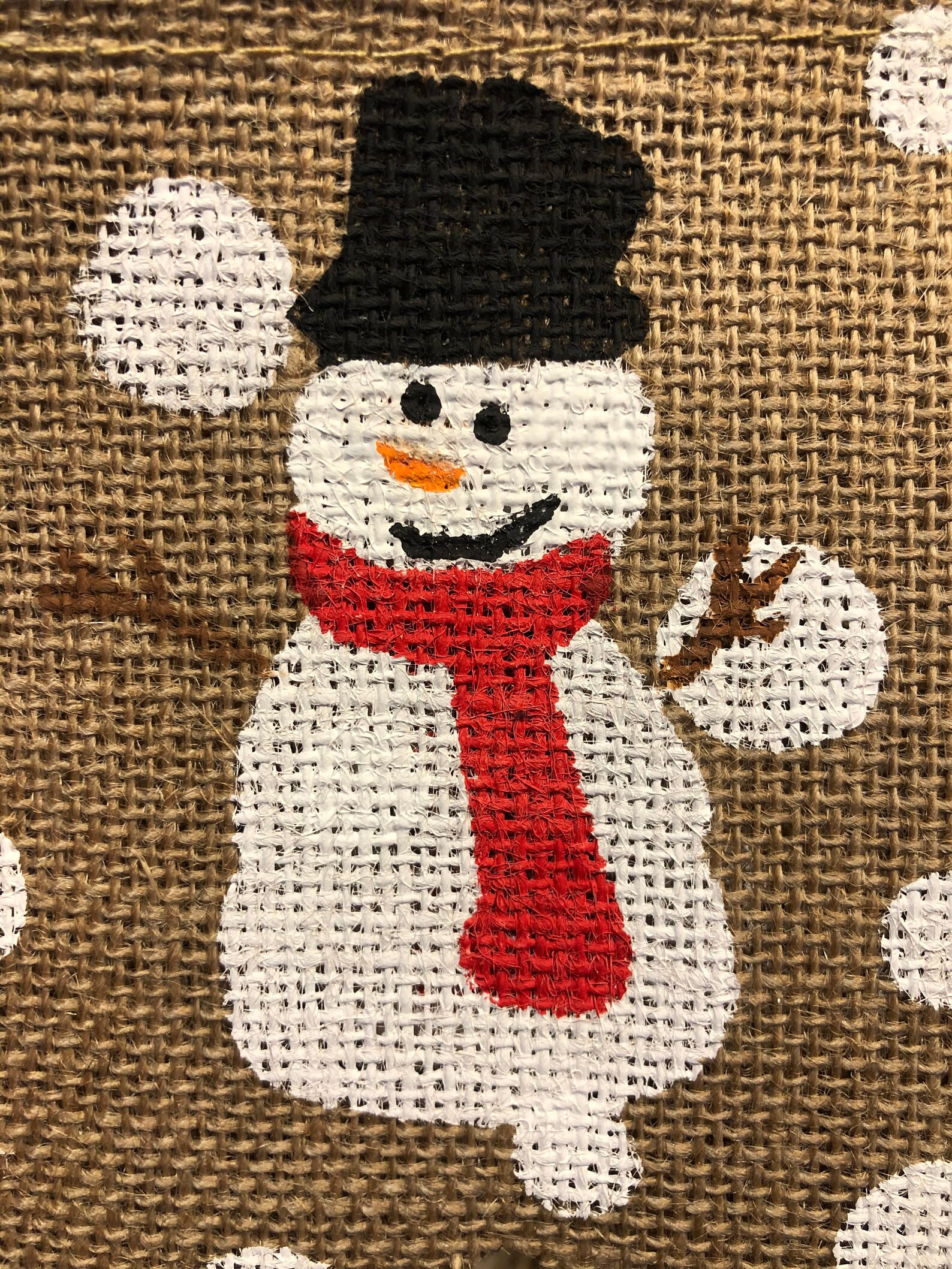 Snowman Banner Snowman Burlap Banner Winter Banner | Etsy