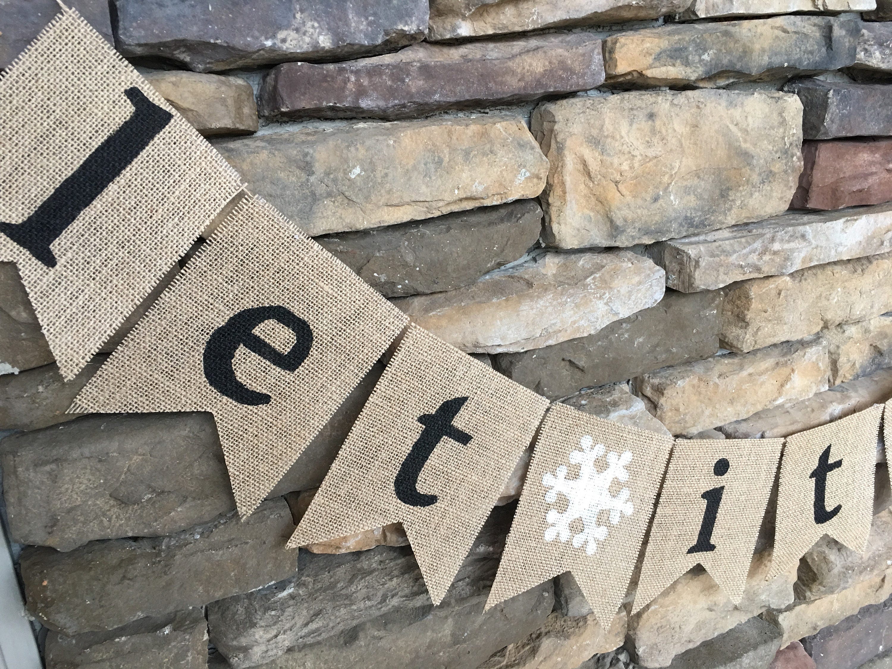 Let It Snow banner Winter banner Christmas banner Winter | Etsy