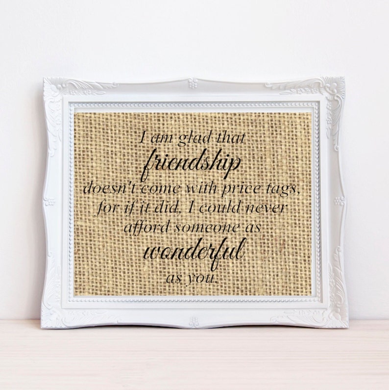 Gift for Friend Friendship Gift Friendship Quote Friend | Etsy