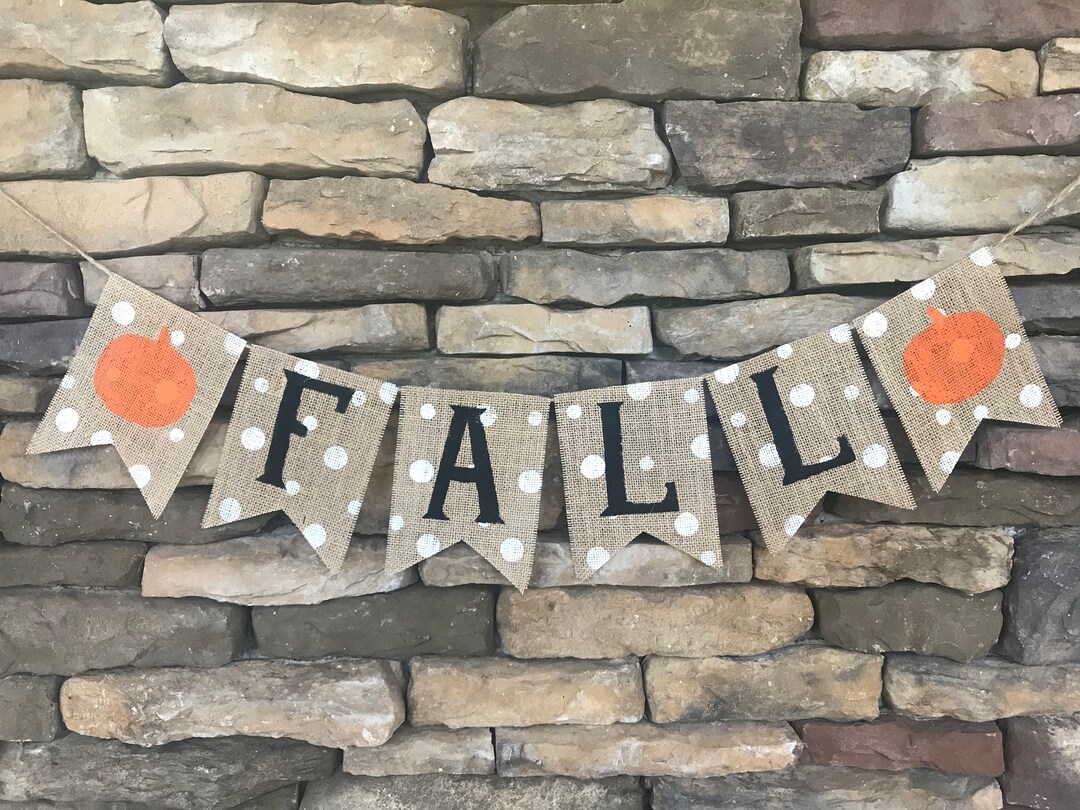 Fall Burlap Banner, Fall Banner, Fall Garland, Fall Decor, Fall Burlap ...